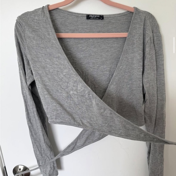 Amazon | Tops | Womens Gray Wrap Top | Poshmark
